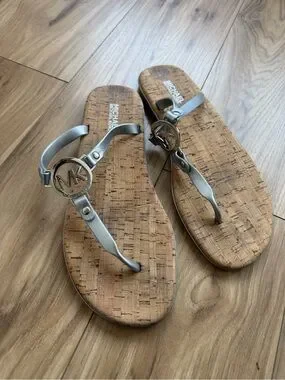 MICHAEL Michael Kors | Shoes | Michael Michael Kors Silver Logo ...